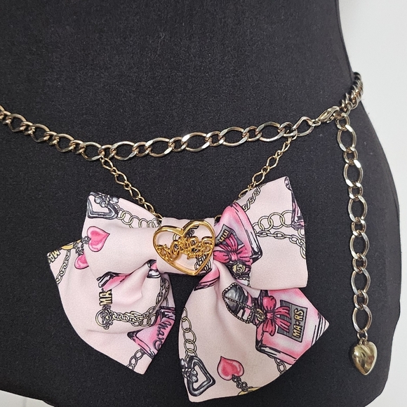 ma*rs | Accessories | Mars Rare Agejo Gyaru Gold Chain Belt With Pink ...
